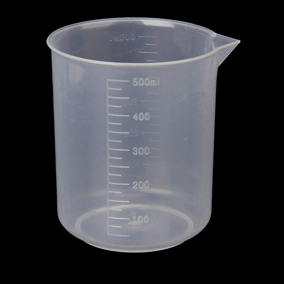 ULTNICE Plastic Beaker Measuring Cup Labs Plastic Graduated Beakers 50ml 150ml 250ml 500ml -Pack of 4