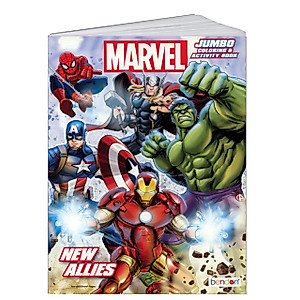 Avengers Coloring Book Set Bundle with Avengers Stickers and Superhero Door Hanger (Avengers Classic)