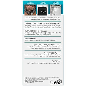 Just for Men 3 X Moustache And Beard Facial Hair Gel Colour M45 (Dark Brown Black)