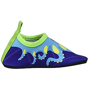 Toddler Kids Swim Water Shoes Quick Dry Non-Slip Water Skin Barefoot Sports Shoes Aqua Socks for Boys Girls Toddler, Blue Octopus, 13 Little Kid