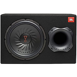 JBL SUBBP12AM - 450 Watts (150W RMS) 12” Amplified 12 in. Ported Subwoofer with Sub Level Control and Distortion Free Bass with Gravity Magnet Phone Holder Bundle