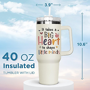 Teacher Gifts For Women - Teacher Appreciation Gifts From Students - Christmas Gifts for Teachers - Teacher Gifts For Birthday, Appreciation Week, Back To School - Teacher Valentine Gifts Tumbler 40Oz