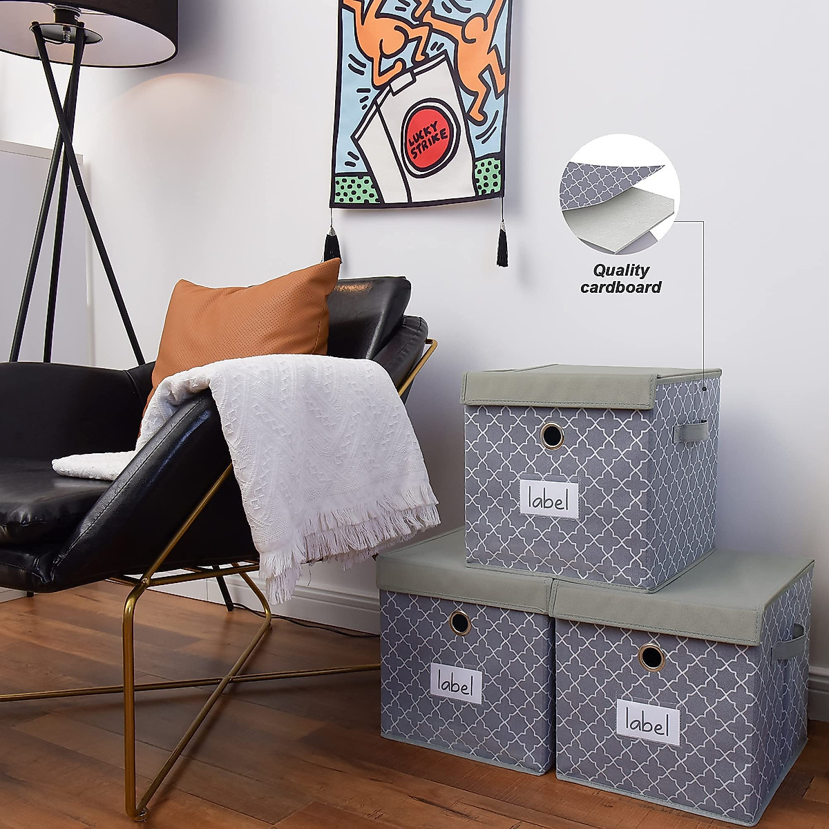 GRANNY SAYS Bundle of 3-Pack Storage Cubes for Closet & 3-Pack Shelf Storage Cubes