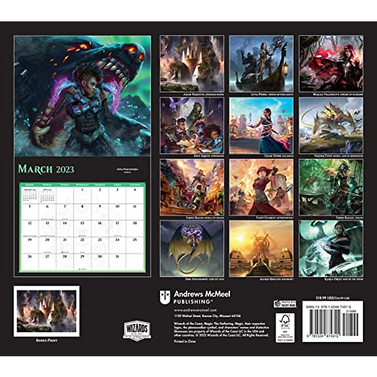 Magic: The Gathering 2023 Deluxe Wall Calendar