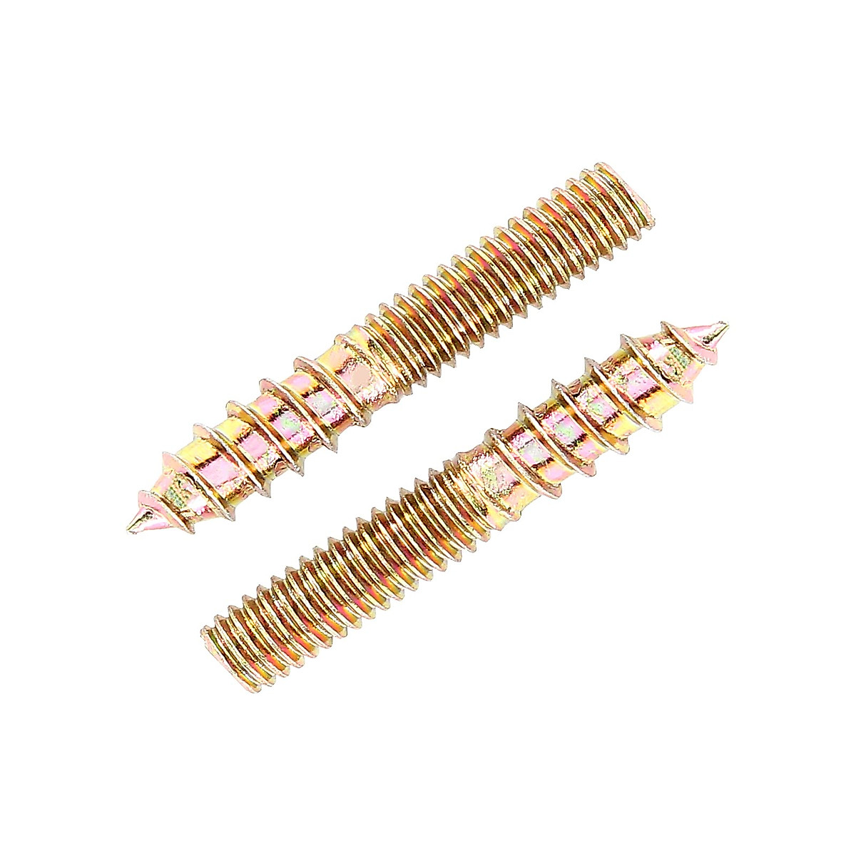 Zorveiio M4 Hanger Bolts, Length 1"(25mm) Double Headed Bolts Self-Tapping Screw for Furniture