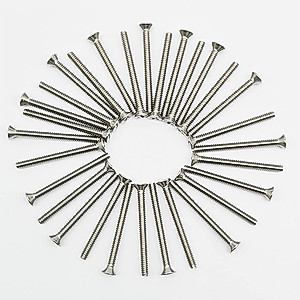 30 Pieces Extra Long Outlet and Device Mounting Screws 6-32 x 1-1/2 Inch Stainless Steel Pan Head Machine Screws Full Thread Truss Head Bolts Screws Drive Tool Accessories