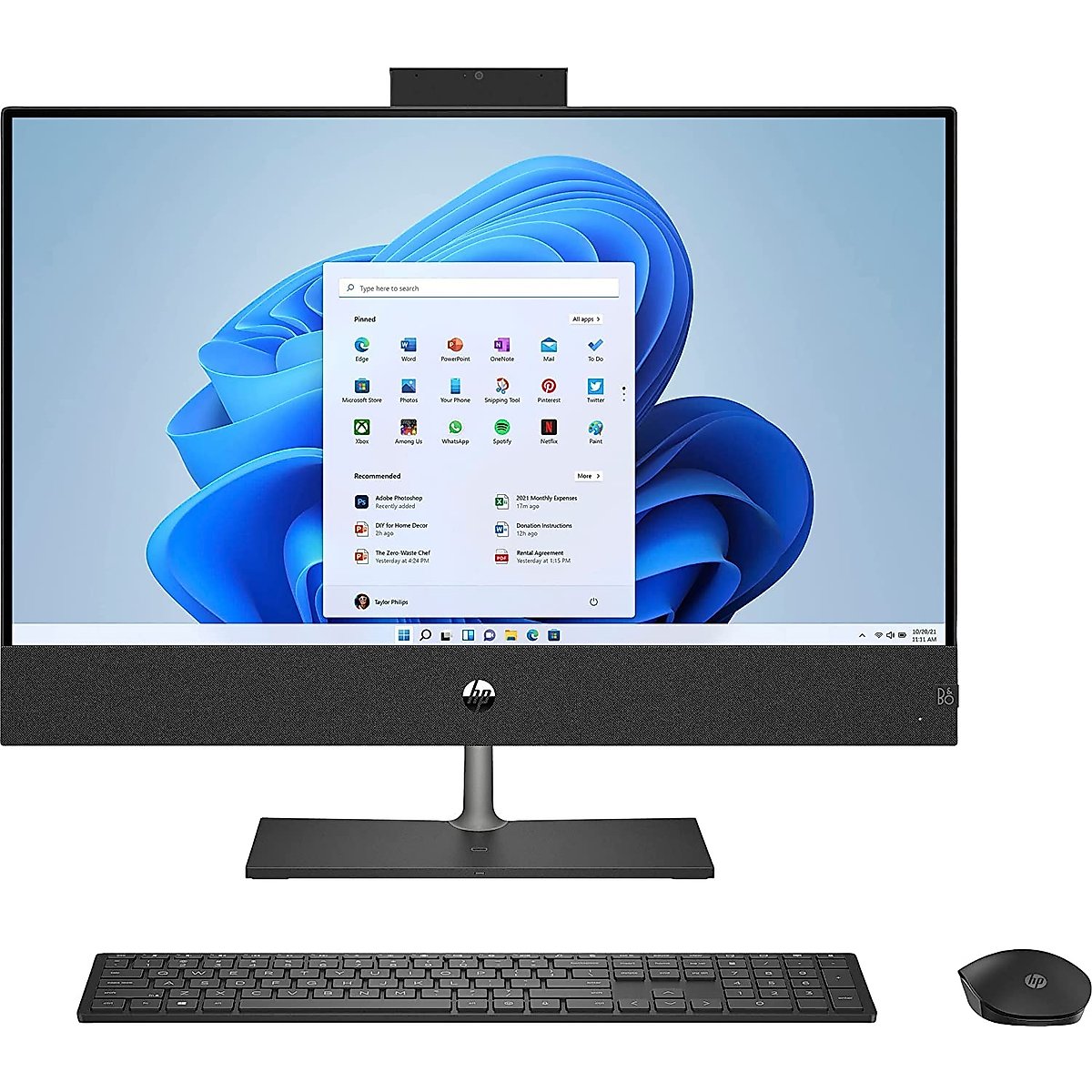HP 23.8-inch Touchscreen All-in-One PC with Intel 12th Gen Processor, 64GB RAM, Windows 11 Pro, Bang & Olufsen Speakers, 3x USB 3.1, 3-in-1 Memory Card Reader, Keyboard/Mouse