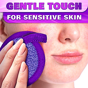 Makeup Remover Cloth Exfoliating Face Scrub - 3Pcs Microfiber Cloth Facial Blackhead Remover Reusable Eye Makeup Remover Pads Face Cleansing Wipes for Women, Men - Exfoliating Washcloth Acne Wipes