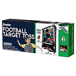 Franklin Sports Kids Football Target Toss with Mini Footballs - Indoor Football Passing Game for Kids - Football Passing Targets, Black