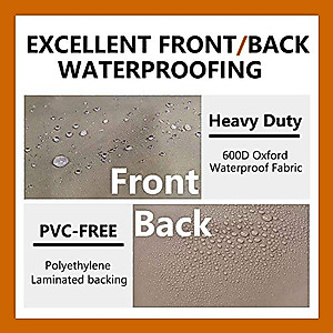 Flexiyard Patio Egg Chair Cover with Adjustable X-Lock System and Zipper, Easy On Easy Off, Heavy Duty 100% Waterproof 600D Oxford Hanging Swing Chair Winter Cover