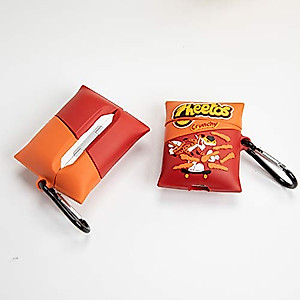 Joyleop Cheet Chips Case for Airpods 1/2, Cute Cartoon Fun Funny 3D Food Design Kids Girls Teens Boys Cover, Kawaii Cool Stylish Fashion Soft Silicone Character Trendy Air pods Cases for Airpod 1&2