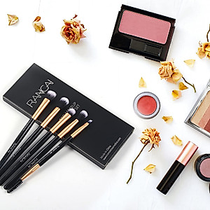 luumeiy Eye Makeup Brushes 5 Pieces Professional Eye Shadow Make-up Brush Set Applied with Eyeshadow palette, Concealer Liquid, Eyebrow powder (2021 Latest)