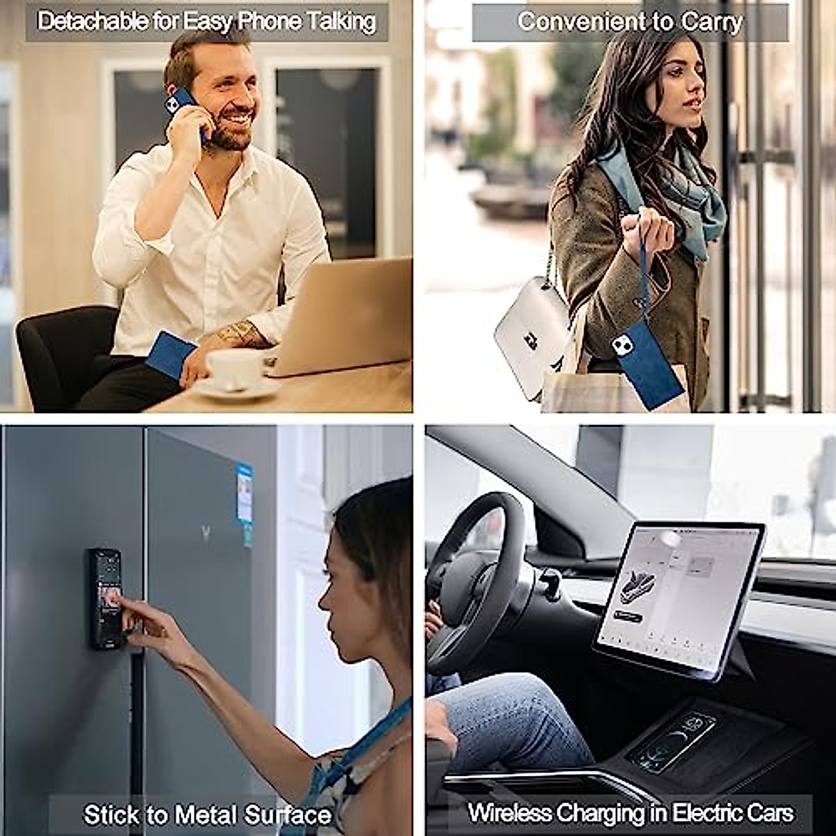 CAVOKAS Case Wallet for iPhone 14 Wallet Case, 6.1 Inch Magnetic Detachable Leather Flip Case with Card Holders, Compatible with MagSafe Wireless Charging, Kickstand Phone Cover RFID Blocking, Blue