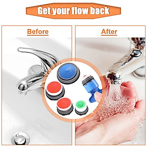 12 Pieces Faucet Aerator Replacement for Sink Aerators and 5 Pieces Faucet Aerator Key Wrenches Removal Tool M 16.5 mm 18.5 mm 21.5 mm 24 mm Tap Aerators Flow Restrictor for Bathroom Kitchen