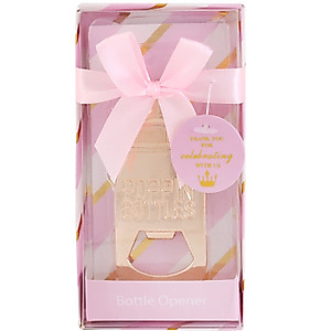 24 Pcs Poppin Bottle Openers for Baby Shower Favors,Gifts and Decorations，Bottle Opener for Girl Baby Shower Souvenirs for Guest/Pink Girl Baby Shower Decor Supplies (Baby Pink, 24)