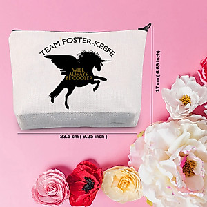 TSOTMO Book inspired Bookish Zipper Pouch Will Always Be Cooler Team Foster-Keefe Cosmetic Bag Gift For Book Lover Fans (Foster-Keefe)