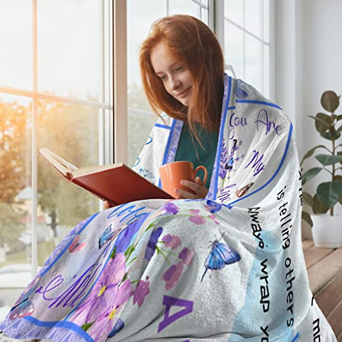 Mom Gift Throw Blanket, Birthday Gifts for Women, Gifts for Mom from Daughter Son for Christmas, Birthday, Mothers Day, Butterfly Blankets Throws for Adults Soft Plush Throw 54x 70