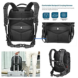 Dulepro Camera Backpack, Photography DSLR Backpack Case Waterproof Camera Bag Backpack with 15-16 inch Laptop & 11" Tablet Compartment Rain Cover for DSLR/SLR/Mirrorless/Drone