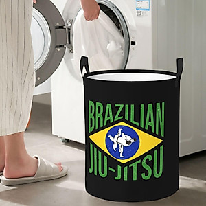 Brazilian ​Jiu Jitsu Clothes Hamper Dirty Clothes Storage Basket Foldable with Handles Laundry Basket, for Bedroom, Bathroom Small