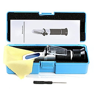 Brix Meter Refractometer 0~90%, LEERCHUANG Handheld Brix Refractometer, High Accurate Brix Measurement with ATC for Fruit, Beverages&Juice, Honey, Maple Syrup, Molasses and Other Sugary Drink…