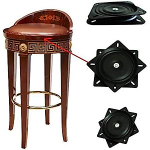 Lheng 7 Inch Black Heavy Duty Square Turntable 360 Degree Free Rotating Iron Turntable Full Bead Thickened Universal Turntable