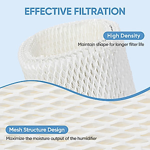4 Pack WF2 Humidifier Wick Filter Replacement for Vicks Kaz V3500N V3700 V3100 V3900 Sunbeam 1118 1119 Series for Honeywell HCM-300T HCM-315T HCM-350 WA-8D Enviracaire ECM-500 Humidifier WF2 & PWF2