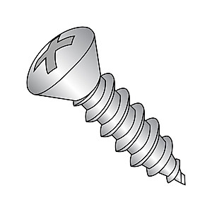 Small Parts 1210APO188 18-8 Stainless Steel Sheet Metal Screw, Plain Finish, 82 degrees Oval Head, Phillips Drive, Type A, #12-11 Thread Size, 5/8" Length (Pack of 50)