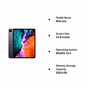 2020 Apple iPad Pro (12.9-inch, Wi-Fi + Cellular, 256GB) - Space Gray (Renewed)