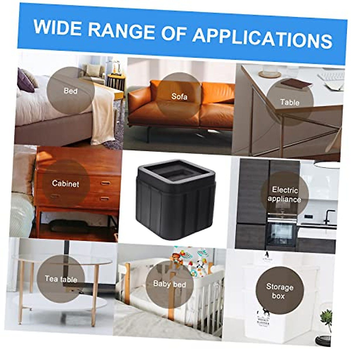 CHILDWEET 4 Sets Table and Chair Mats Chair Leg caps Furniture Pads risers for Table Legs Couch Protectors Chair Foot Pads Rubber feet for Chairs Furniture Grippers for Hardwood Floors Crib