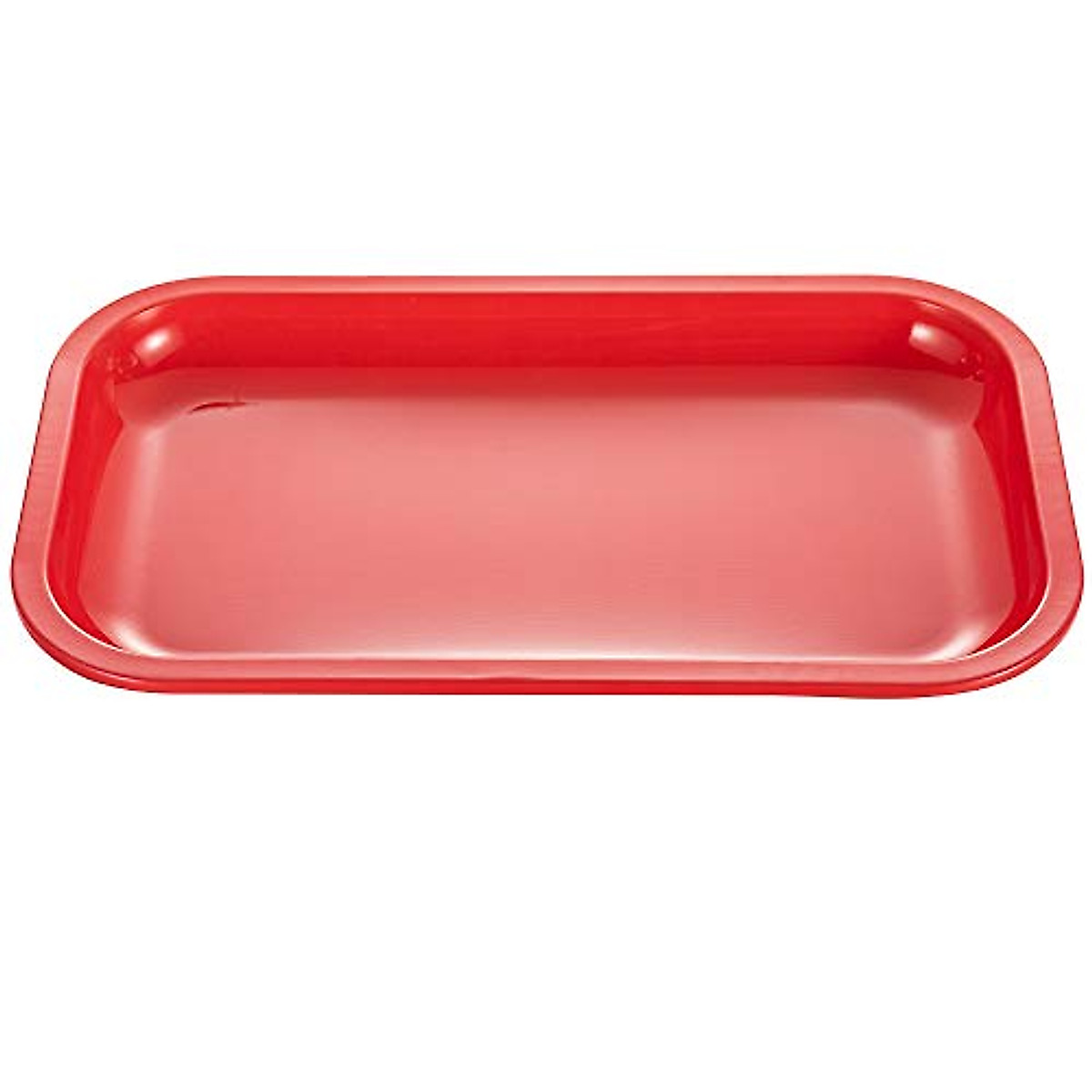 NERANENA Metal Tray 10.6" x 6.3" (Red - Medium Size)