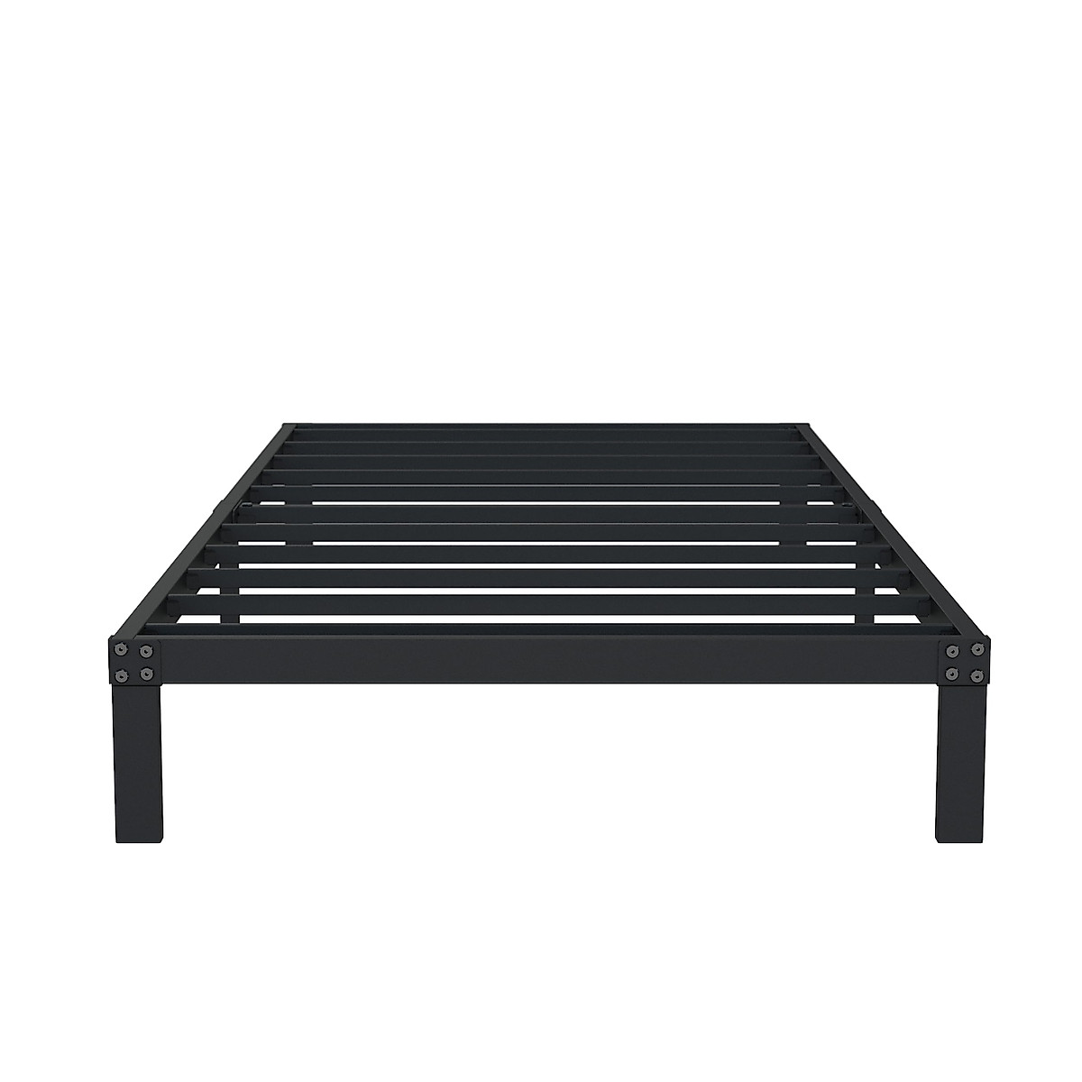 DiaOutro 9 Inch Twin Bed Frames Heavy Duty Low Profile Metal Platform No Box Spring Needed Mattress Foundation, Easy to Assembly, Noise Free, Black