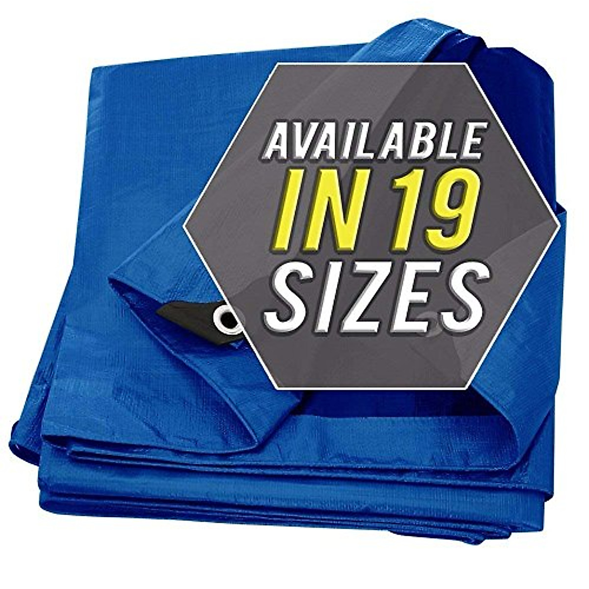 Tarp Cover Blue Waterproof 9x12 2-Pack Great for Tarpaulin Canopy Tent, Boat, RV Or Pool Cover!!! (Standard Poly Tarp 9'X12')