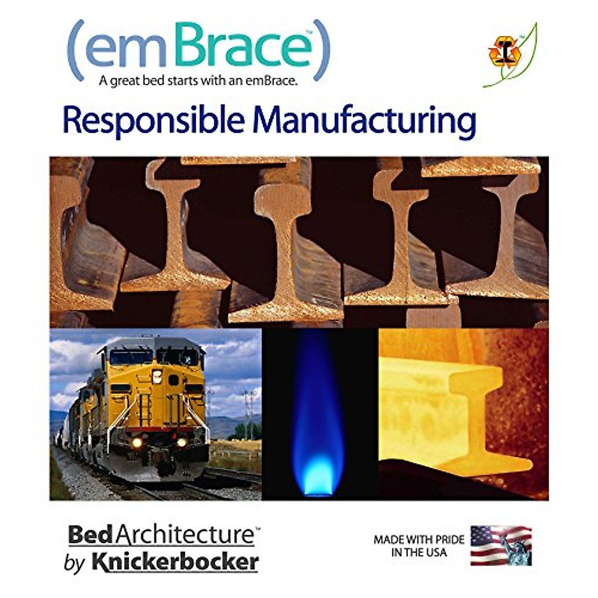 Knickerbocker Embrace Designer Foundation - Full Size - Black Bed Frame - Heavy Duty