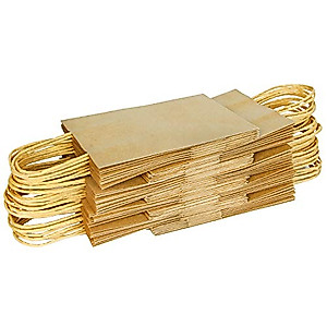 JOYIN 100 PCS Kraft Paper Bags Christmas Gift Bags with Handles, Recyclable Paper Sack, Paper Shopping Bags, Retail Merchandise Bags