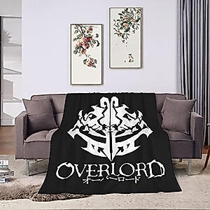 MELLYD Overlord Ainz Ooal Gown Anime 3D Pattern Flannel Fleece Throw Blanket for Sofa Couch