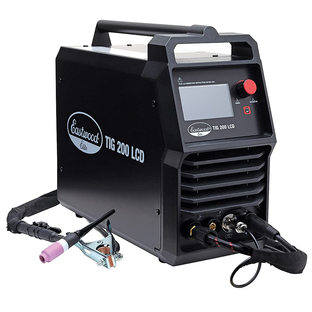 Eastwood Elite 200 Amp LCD Digital Tig Welder AC/DC | Pro Welding Machine with Pulse Capability | Color LCD Screen | Latest Welder Inverter Technology | Aluminum Welder & Stick Welder | 120V 240V