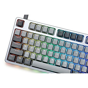DROP CTRL High-Profile Mechanical Keyboard — Tenkeyless TKL (87 Key) Gaming Keyboard, Hot-Swap Switches, Programmable, Backlit RGB LED, USB-C, Doubleshot PBT, Aluminum (Gray, Cherry MX Brown)