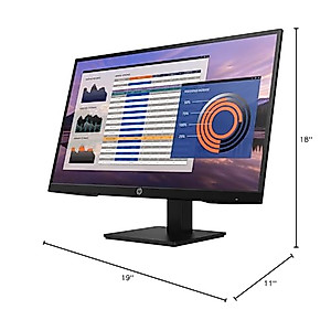 HP P27h G4 FHD (1920 x 1080) Monitor, Display, HDMI and VGA Ports, Anti-Glare (Renewed)