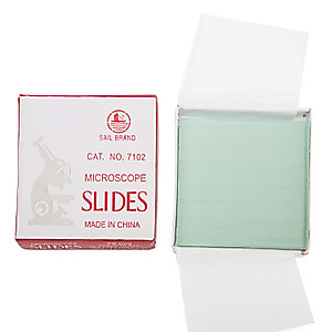 Swift Microscope Slides Kit with 72 Pre-Cleaned Blank Slides and 100 Glass Coverslips, Ground Edges
