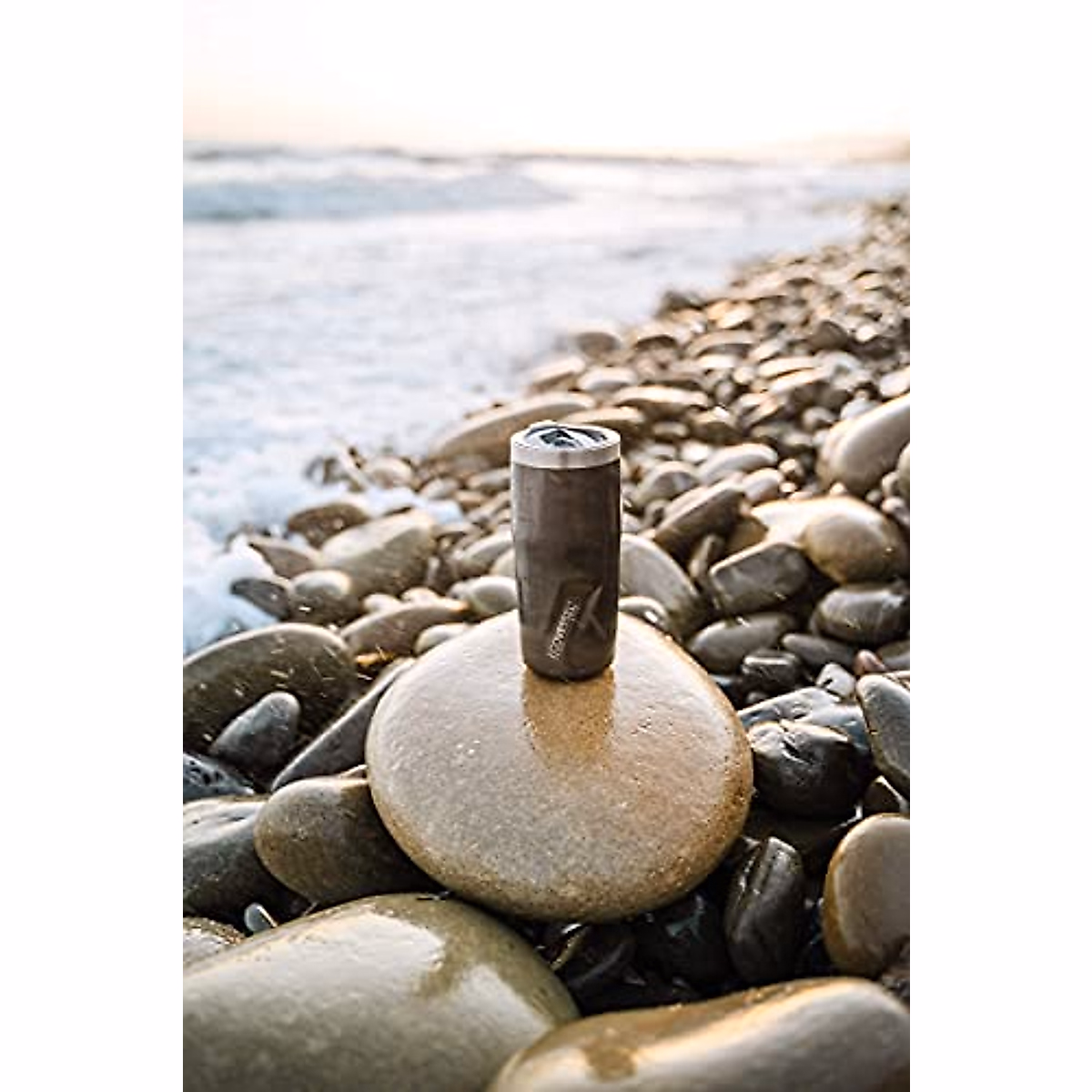 EcoVessel Metro TriMax Vacuum Insulated Stainless Steel Tumbler Cup/Coffee Travel Mug with BPA Free Slider Top - 16 oz Pint Glass - Silver Express