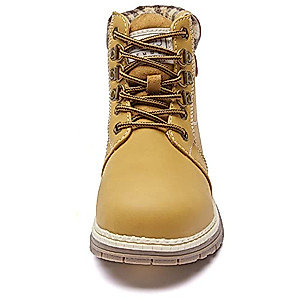 ANJOUFEMME Work Hiking Boots for Women Waterproof - Womens Outdoor Ankle Boots Lightweight Snow Winter Boots for Trekking Walking Camping FNW18-CAMEL-G-6.5