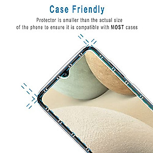HPTech (2 Pack) Screen Protector for Samsung Galaxy A12 Tempered Glass, Easy to Install, Anti-Scratch, No-Bubble, Case Friendly