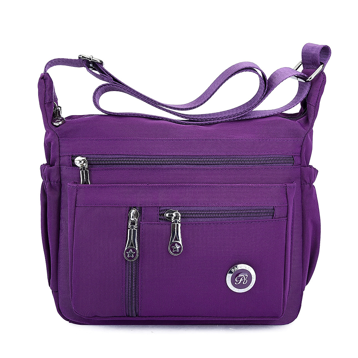 Fabuxry Purses and Shoulder Handbags for Women Crossbody Bag Messenger Bags (Large-Purple)