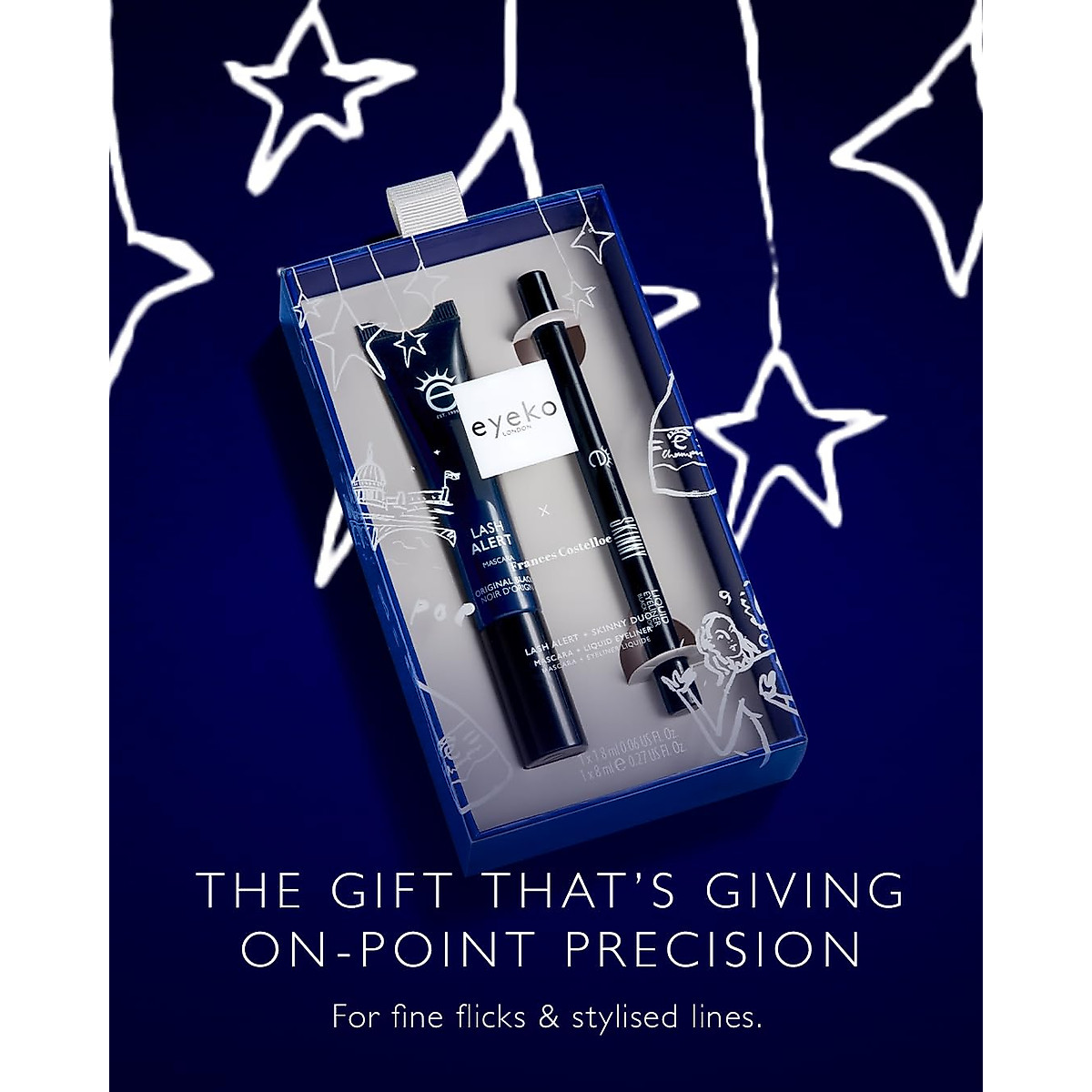 Eyeko Lash Alert and Skinny Eyeliner Duo 2023 (Mascara & Eyeliner Gift Set)