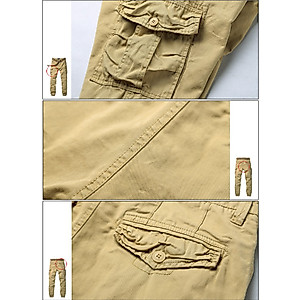 Match Men's Regular Fit Chino Jogger Cargo Pant (36W x 33L, 6539 Army Gray)