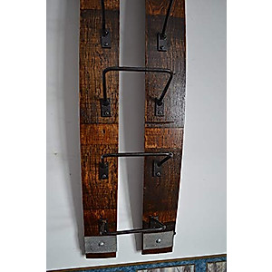 Wine Rack, 5 - Bottle Wine Stave wine rack with steel banding