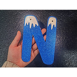 MZ.ogm Glittery Let it Snow Banner with Snowflake Garland Snowflake Decorations Let it Snow Decorations Winter Wonderland Decorations Happy Holidays Banner