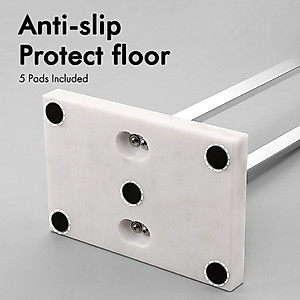 KES Standing Towel Rack for Bathroom with Marble Base, 2-Tier Towel Rack Stand for Floor, SUS304 Stainless Steel Polished Finish, BTH217