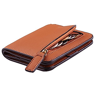 Toughergun Wallet Women Rfid Blocking Small Compact Bifold Luxury Leather Pocket Wallet Ladies Mini Purse with ID Window