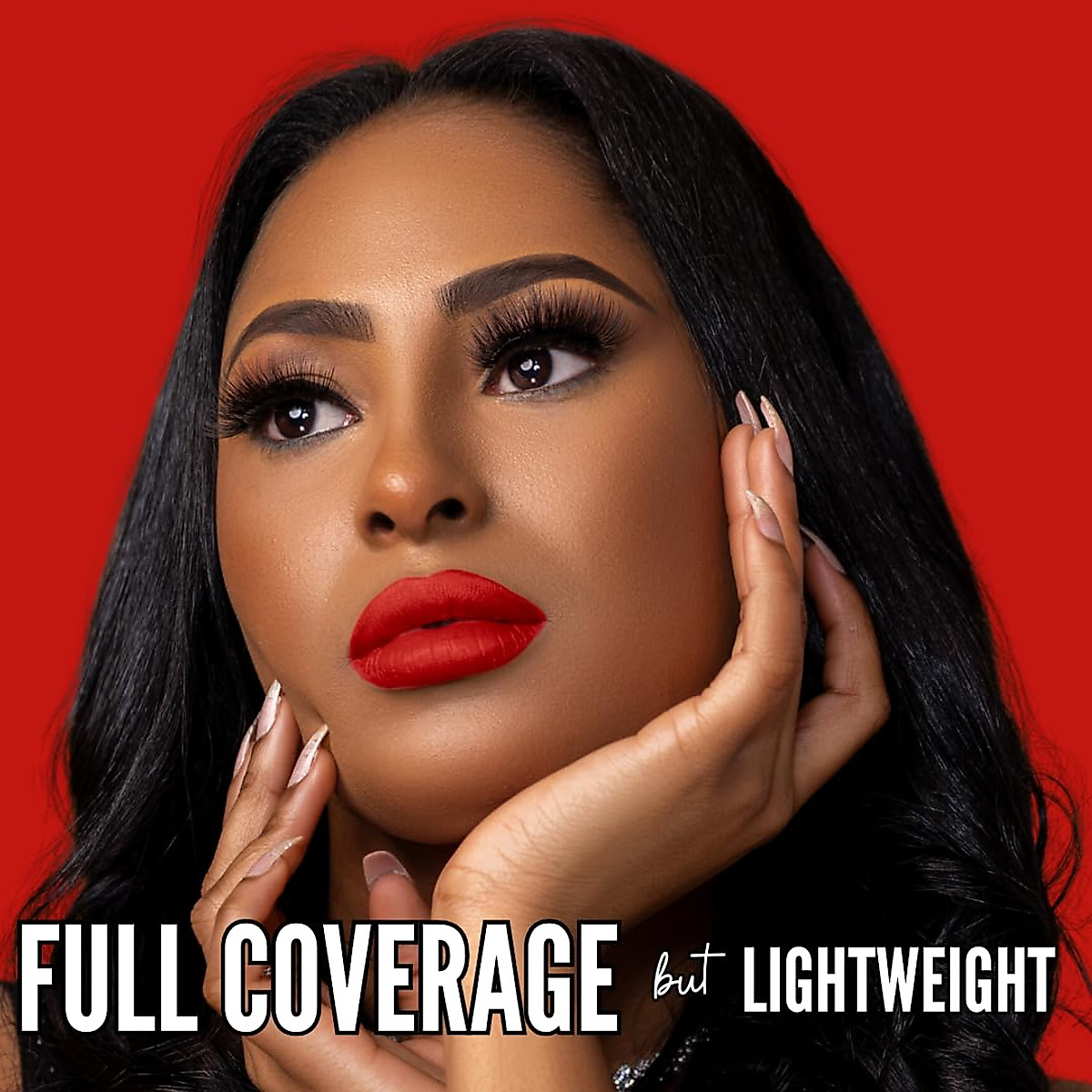 Mynena Orange Red Long-Lasting Matte Liquid Lipstick Intense Color Smudge-Proof & Waterproof Comfortable Hydrating Shea Butter Vegan & Cruelty-Free | Glory